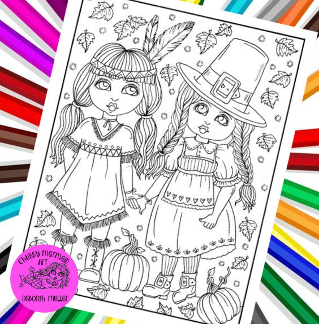 Give Thanks Printable Coloring Page. PDF Thanksgiving Fall - Etsy