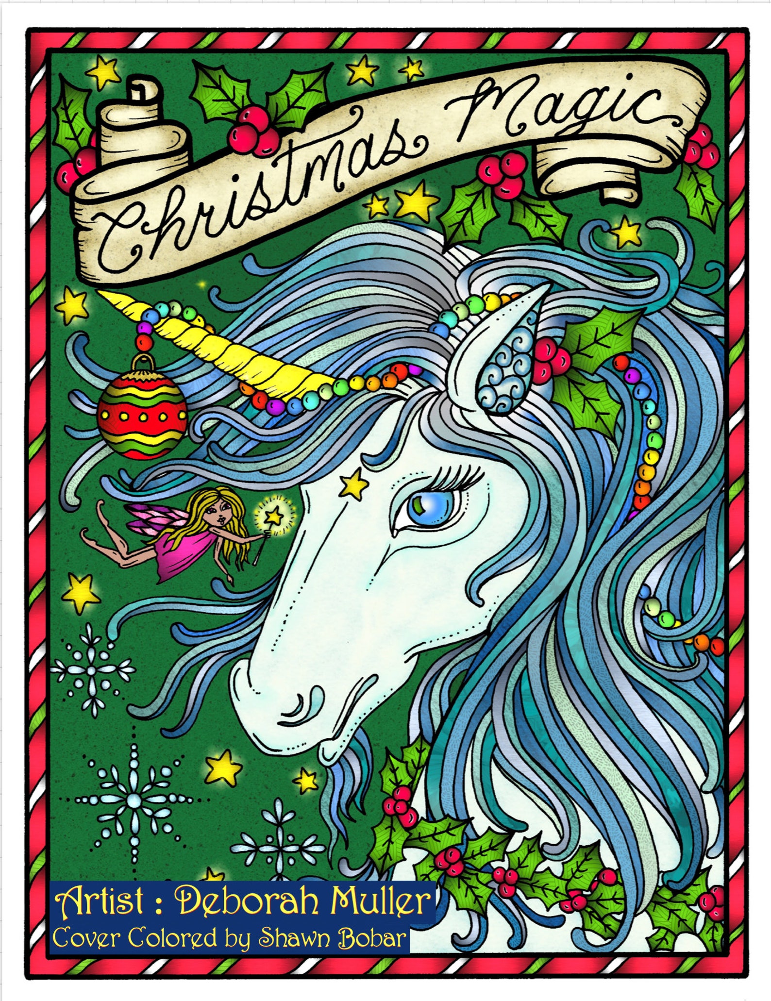 Christmas Magic Digital Coloring Book Pages Fantasy Art, Adult Color ...