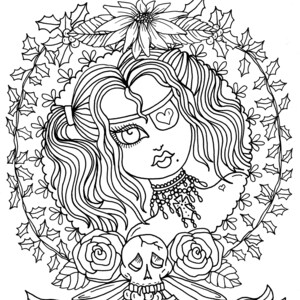 A Gothic Christmas Digital Coloring Book, Fun Coloring Pages, Digi ...
