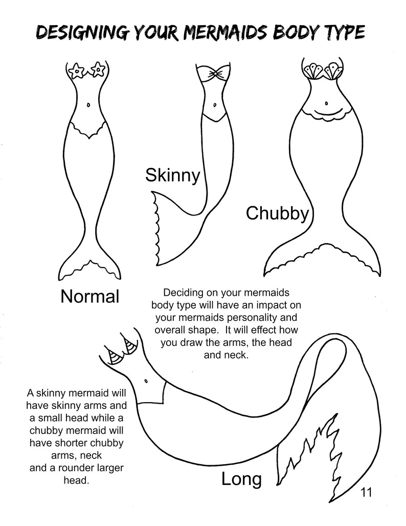 How to Draw Mermaids That Are Cute and Whimsical, Digital Version ...