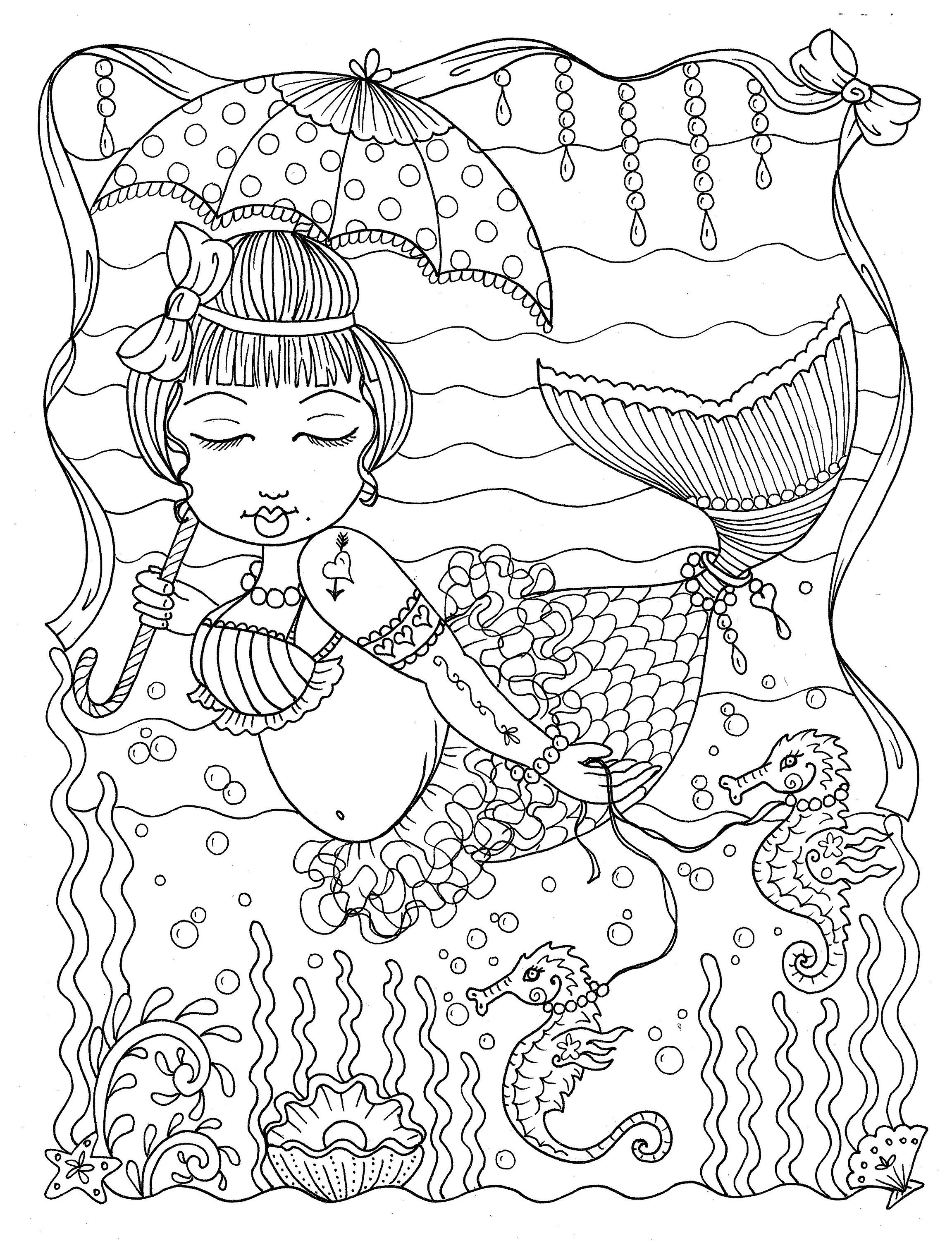Instant Download Chubby Memaid Coloring Book, Adult Coloring, Digital ...