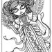 5 Pages Gothic Angels to Color Coloring Book Digital - Etsy