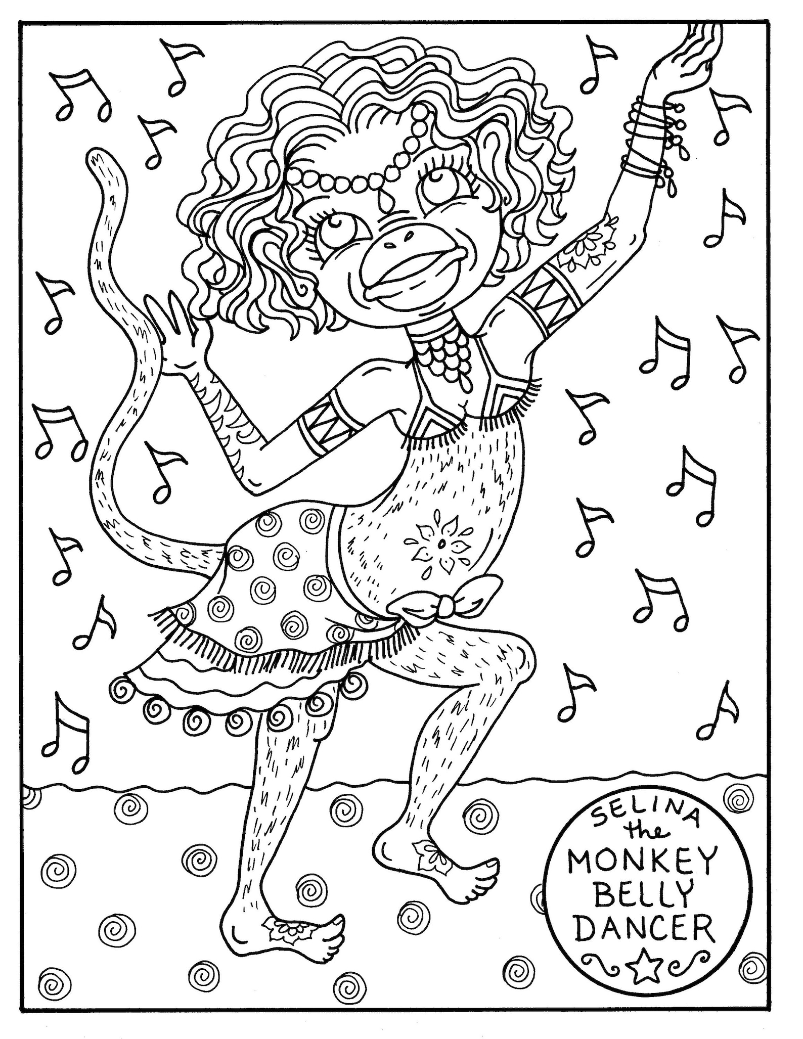 Freak Show Digital Coloring Book, Printable, Digi File, Jpg, Circus ...