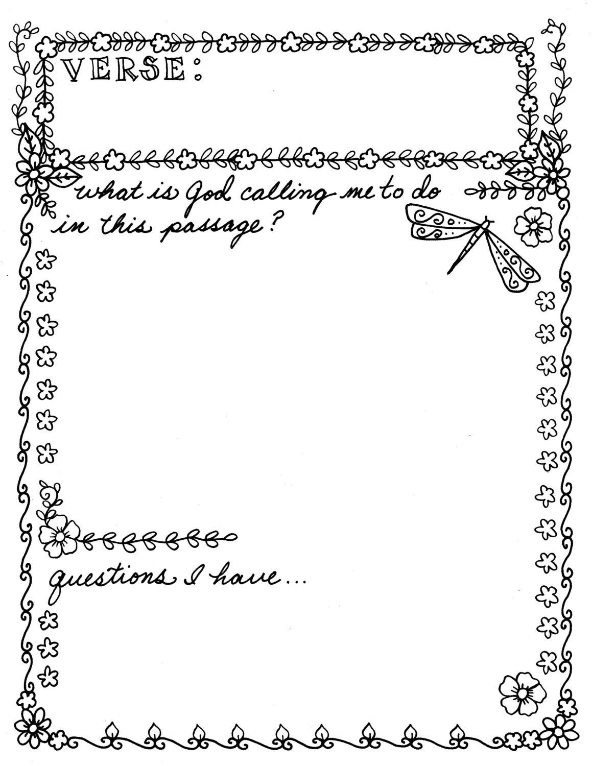 Bible Study 5 page pack Note pages Instant Download 5 pages | Etsy