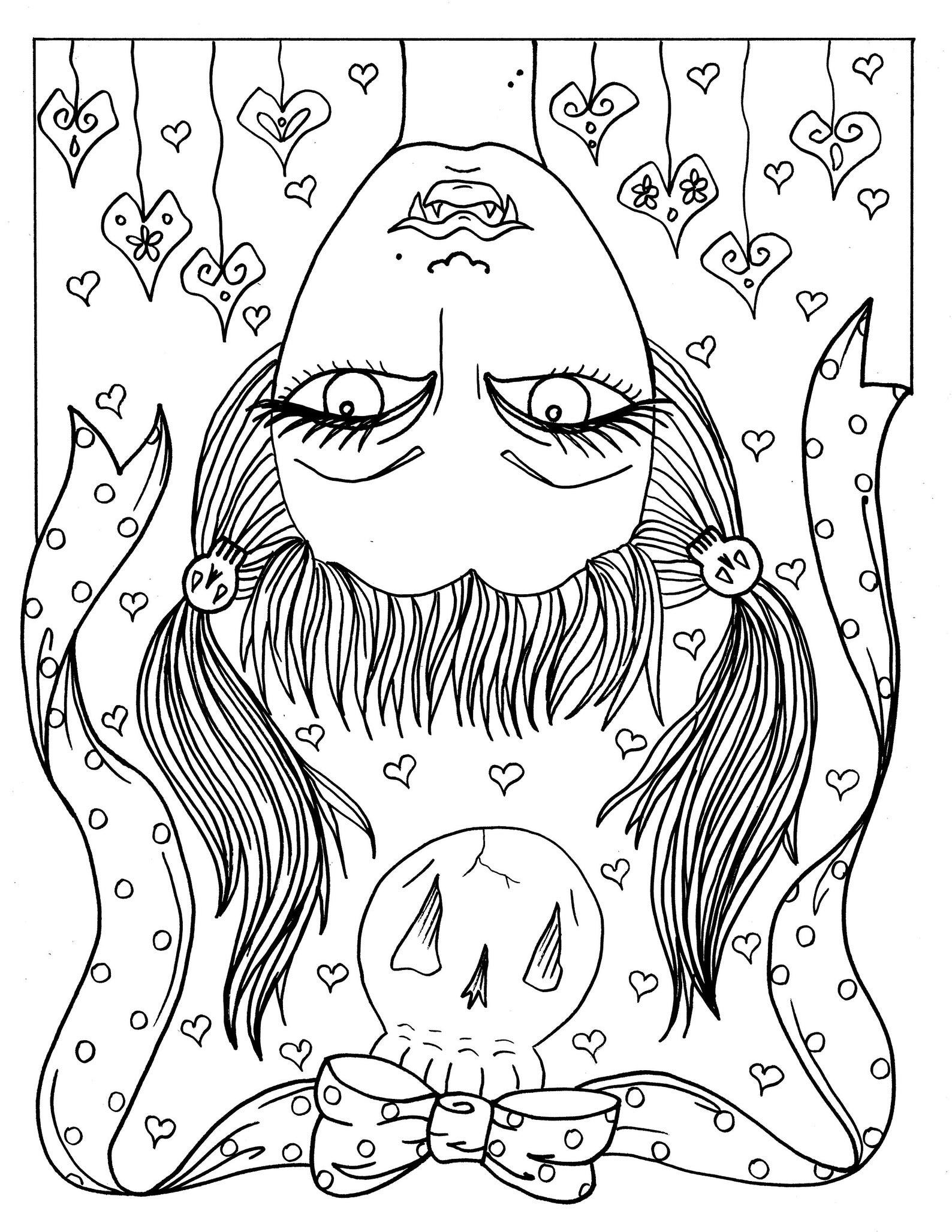 Vampire Vixens Digital Coloring Book Hallween Creepy Cute | Etsy