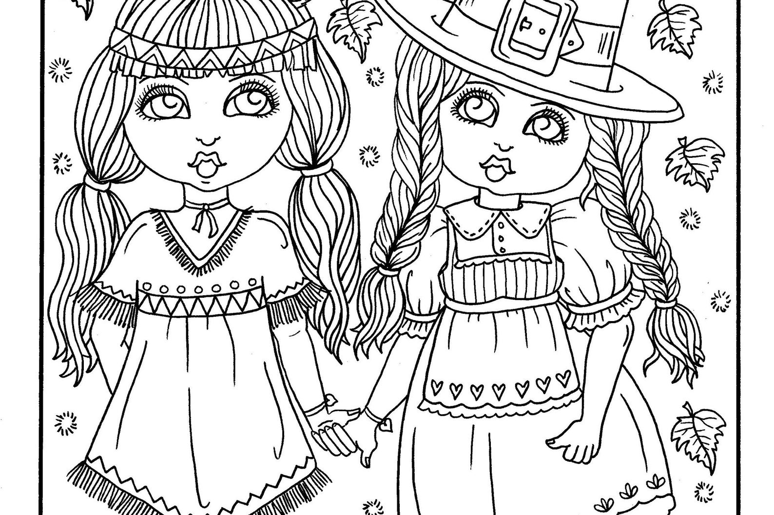 Give Thanks Printable Coloring Page. PDF Thanksgiving Fall - Etsy