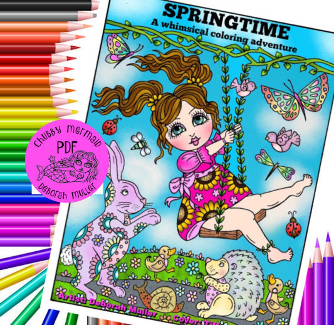 SPRINGTIME A Whimsical Coloring Adventure Digital Download | Etsy