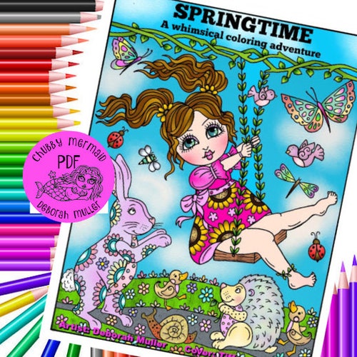 Digital Download Coloring Book Fairies and Dragons Digi - Etsy