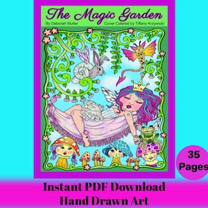 Magic Garden Instant Download Coloring Book. Magical Fantasy Creatures ...