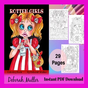 ROTTEN GIRLS Instant Download PDF Coloring Book of Rotten, Spoiled and ...