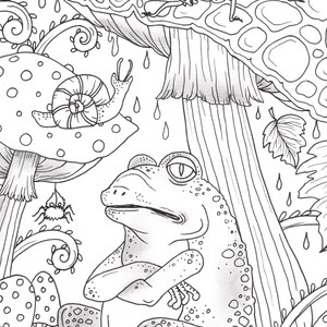 Fall Frog and Friends Coloring Page Pdf Digital Fun Fall - Etsy