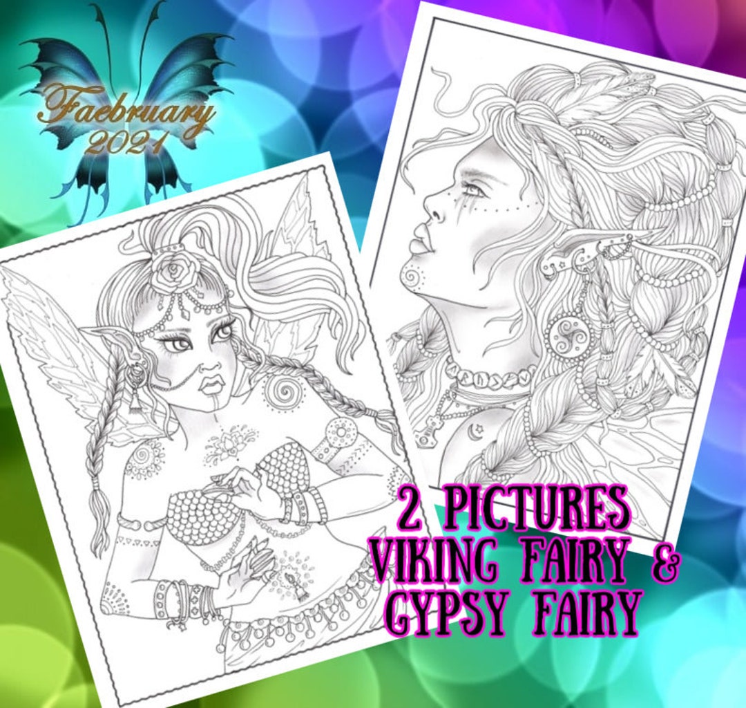 FAEBRUARY EVENT Pictures Viking Fairy and Gypsy Fairy. 2 - Etsy