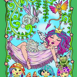 Magic Garden Instant Download Coloring Book. Magical Fantasy Creatures ...