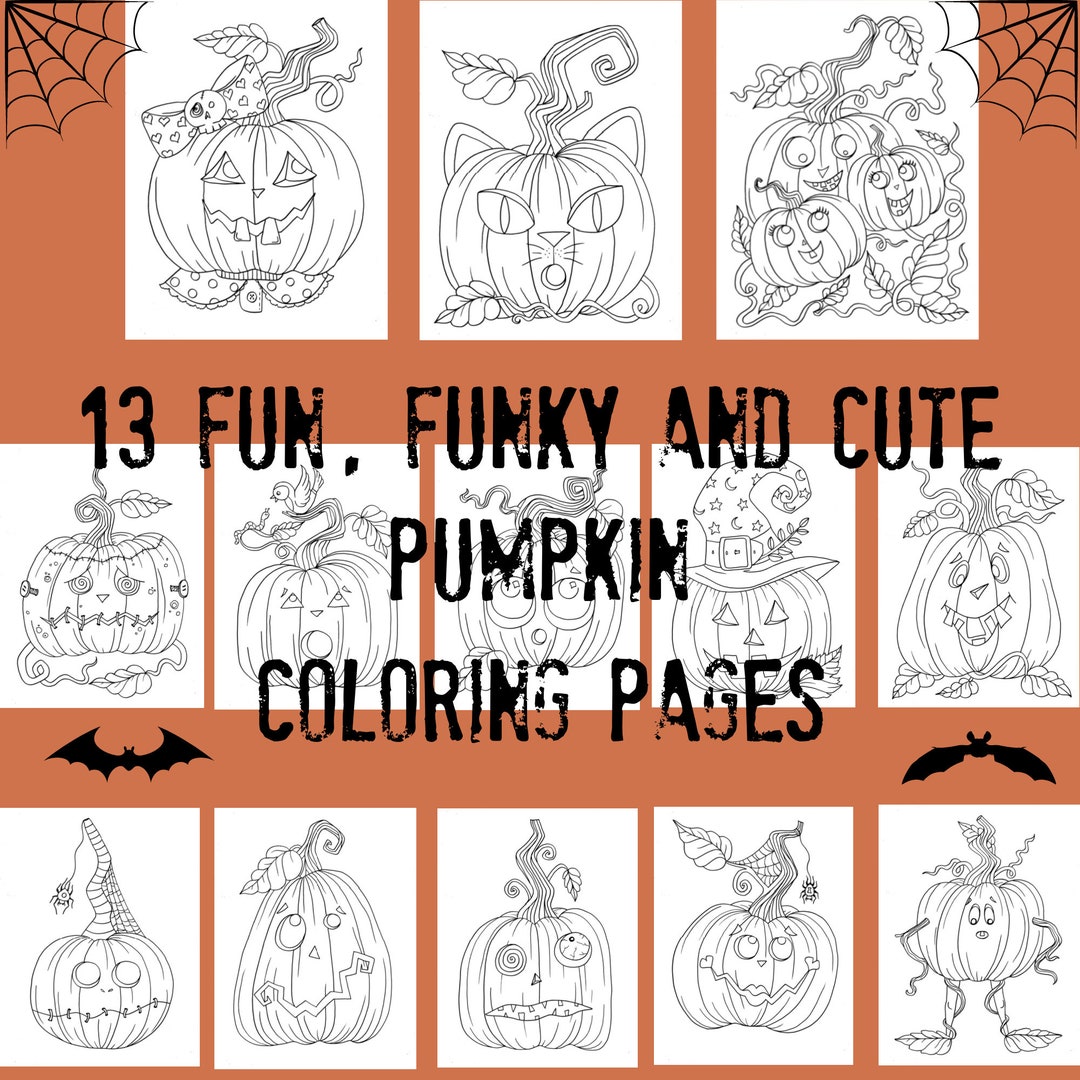 13 Pages of Fun and Funky Pumpkins. You Can Size These up or Down to ...