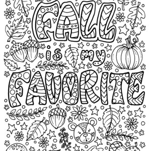 Pumpkins and Sunflower Digital Coloring Page Fall Adult | Etsy