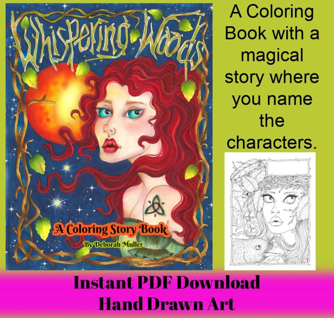 WHISPERING WOODS PDF Coloring Book. A Story and Coloring All in One ...