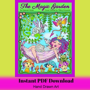 Magic Garden Instant Download Coloring Book. Magical Fantasy Creatures ...