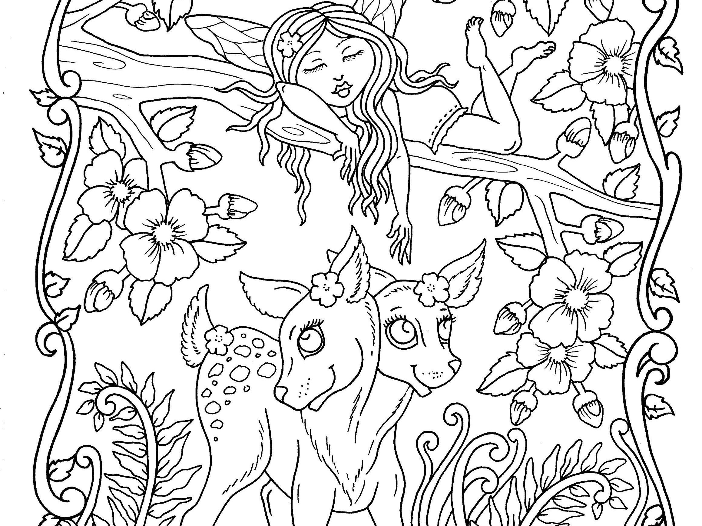 Magic Garden Instant Download Coloring Book. Magical Fantasy Creatures ...