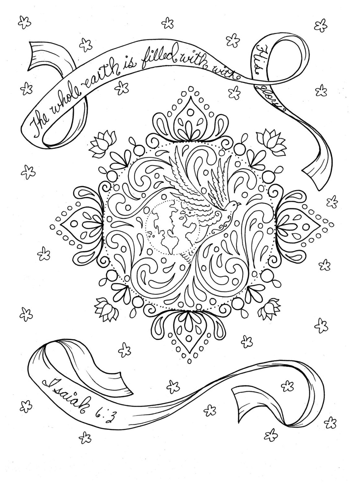 5 Pages of Prayer Mandalas to Color Digital Instant Downloads - Etsy ...