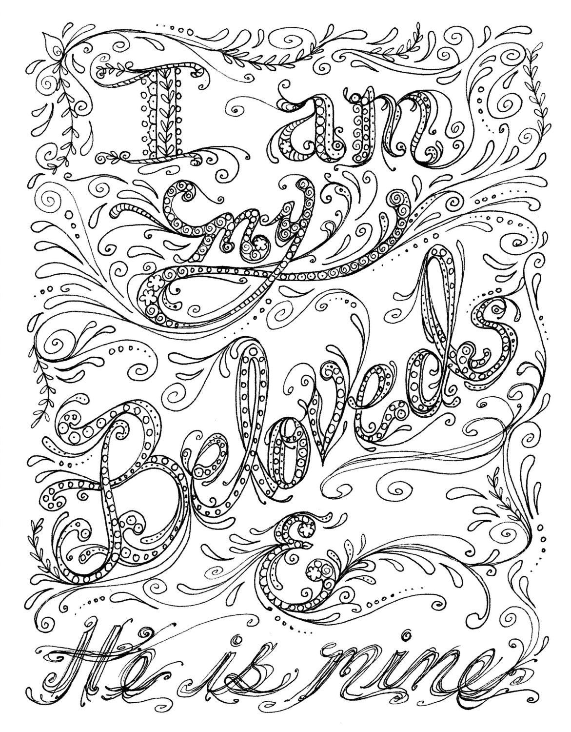 Instant Download Scripture Christian Art to Color - Etsy