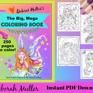 The BIG, Mega Book! 250 PDF Pages of a Variety of Pictures to Color ...