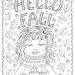 7 PAGES FALL Girls Digital Coloring Pages Digi, Color Page, Instant ...