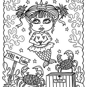 Baby Mermaids Digital Coloring Book for All Mermaid Lovers, Digi ...