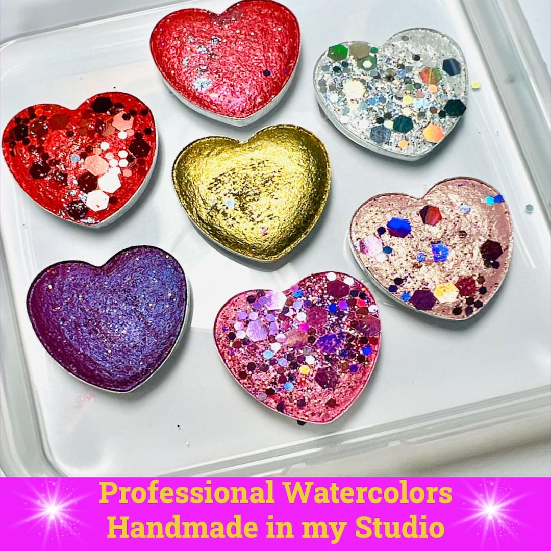 Sweet Tarts 7 Pan Set of Mica Watercolor Paints. Handmade Watercolor ...