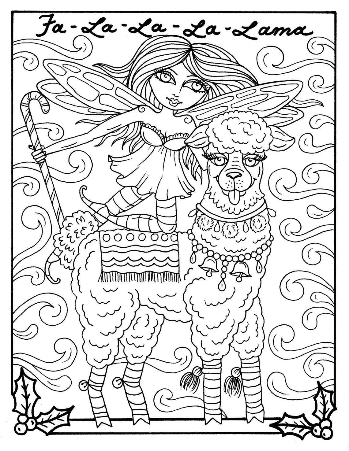 Digital Fairy Merry Christmas Coloring Book Digital Download | Etsy