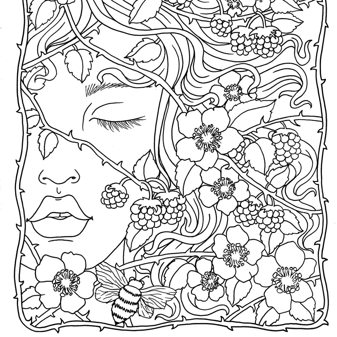 BLOOM Instant Download Coloring Book. 31 Pages of Fun Flower - Etsy