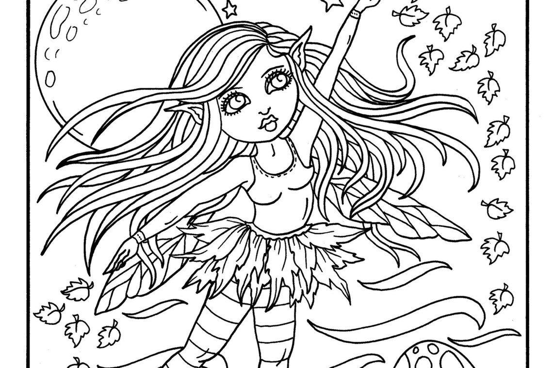 Fall Fairies Digital Coloring Book. Pumpkins Pumpkin Spice | Etsy