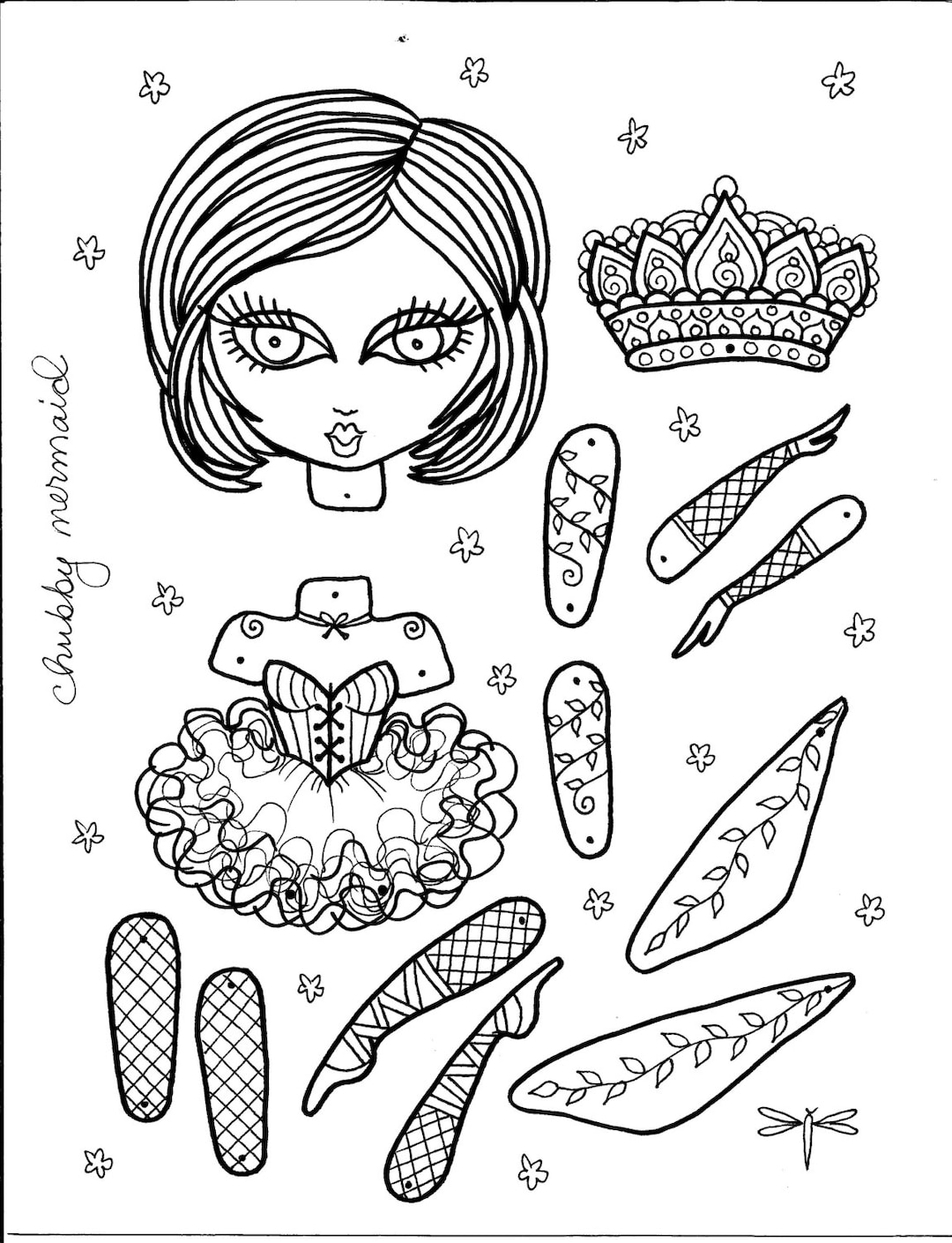 Ballerina Paper Doll Instant Download Be the Artist Color and Create - Etsy