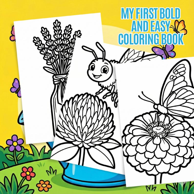 My First Bold & Easy Coloring Book | Kids Coloring Book | Simple ...
