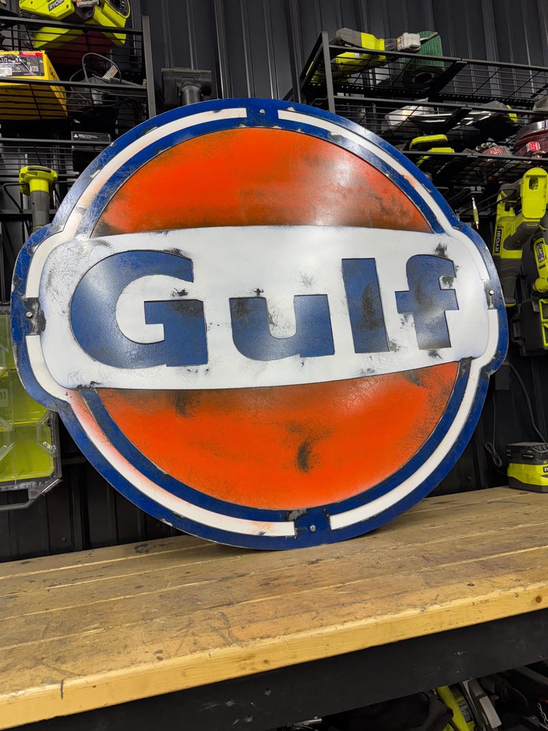 Gulf Station Sign - Etsy