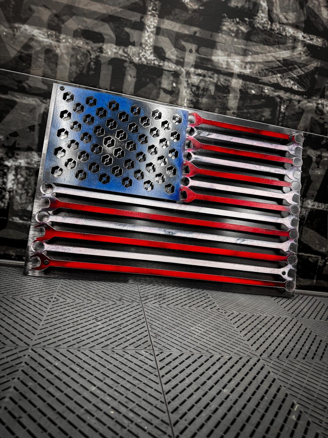 American Garage Metal Flag - Etsy