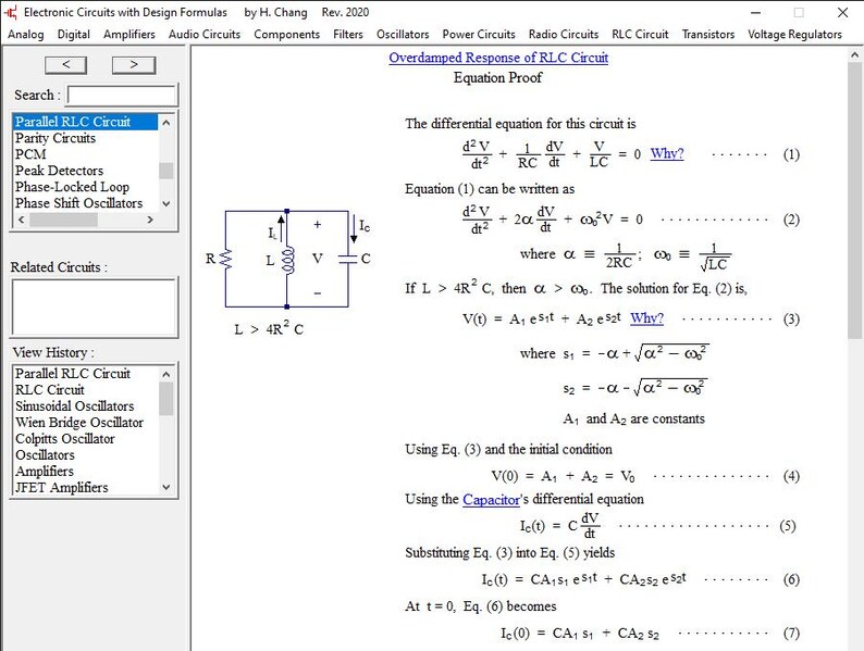 Electronic Circuits With Equations and Graphs - Ebook - Etsy