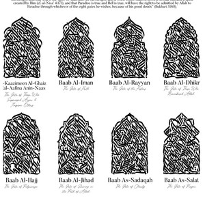 PREORDER 8 Virtues of Jannah Arabic Calligraphy Illuminating Art ...