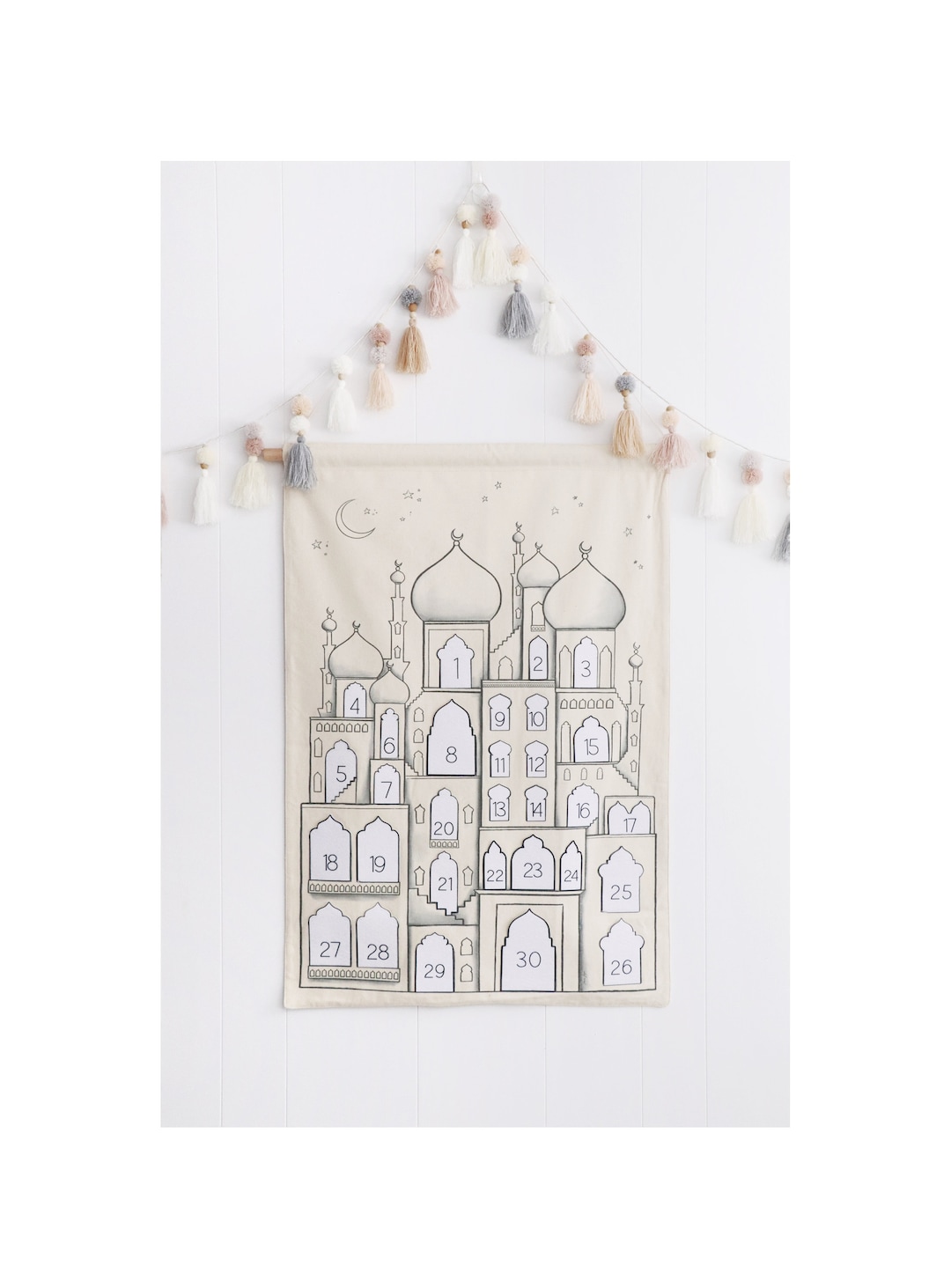 Ramadan 30 Day Good Deed Calendar Beige | Mosque-scape, Islamic Art ...