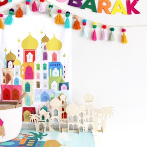 2 in 1 Eid / Ramadan DIY Multicolour Felt Banner (no Tassels) | Islamic ...