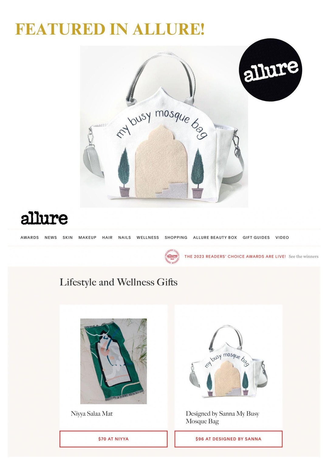 Featured in Allure Magazine! My Busy Mosque Bag | Ramadan Themed Books ...