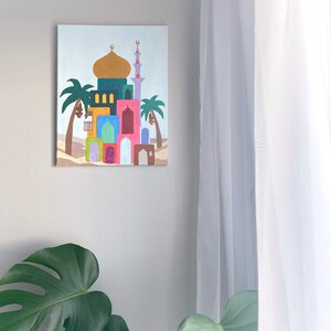 Paint-by-numbers Canvas Kit With Mosque | Wall Art Masjid Islamic ...