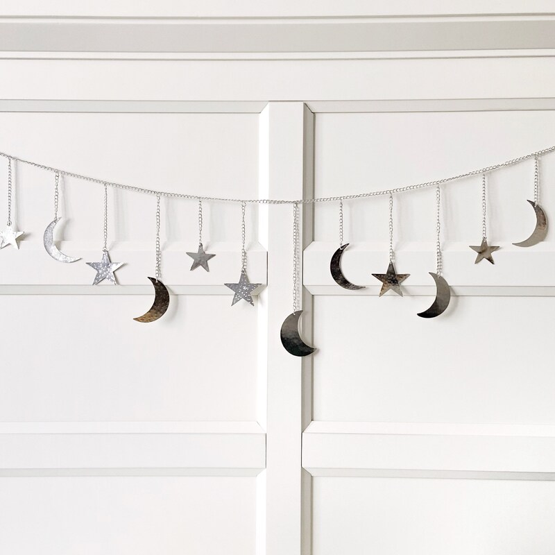 Moon and Star Garland - Etsy