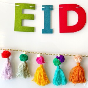 2 in 1 Eid / Ramadan DIY Multicolour Felt Banner (no Tassels) | Islamic ...