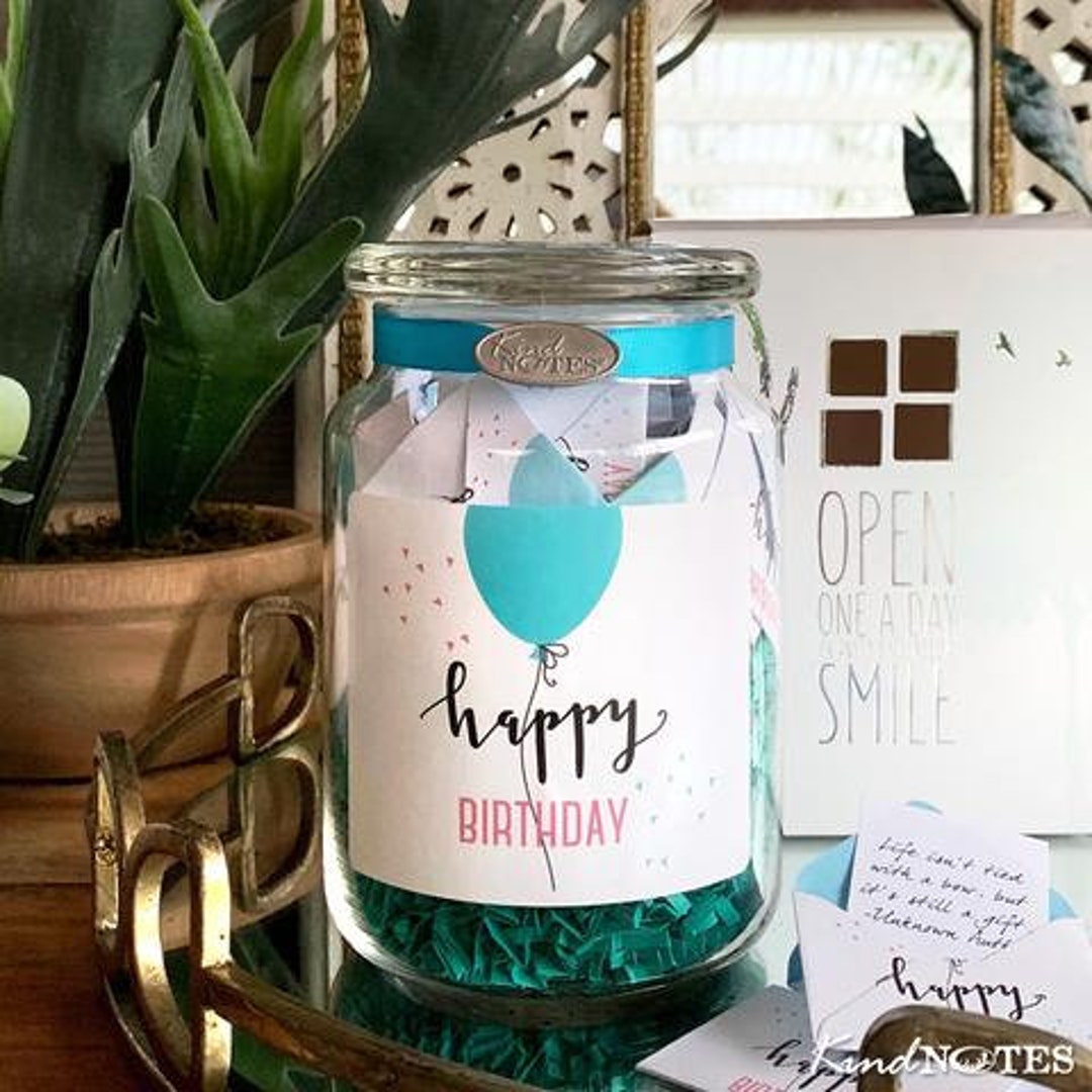 Simple Birthday Jar of Notes – Perfect Birthday Gift - Etsy