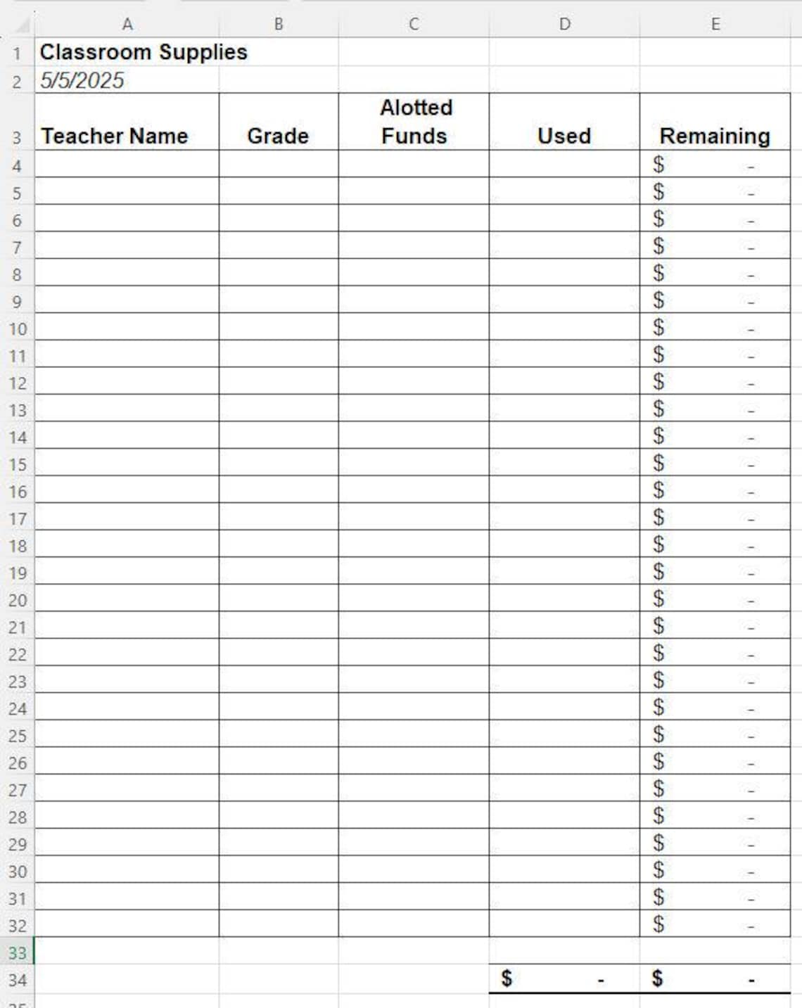 PTA Monthly Treasurer's Report and Actuals Vs. Budget Tracking - Etsy