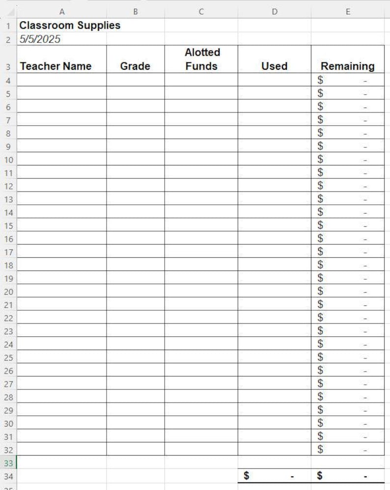 PTA Monthly Treasurer's Report and Actuals Vs. Budget Tracking - Etsy