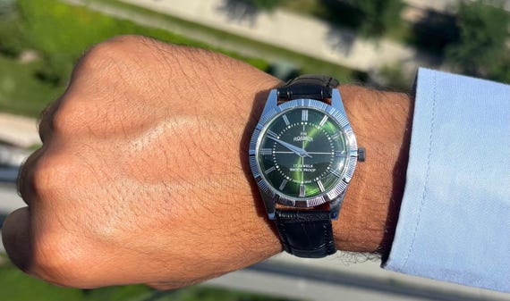 Roamer Rare Green Dial - AM014 Vintage Men's Mechani… - Gem
