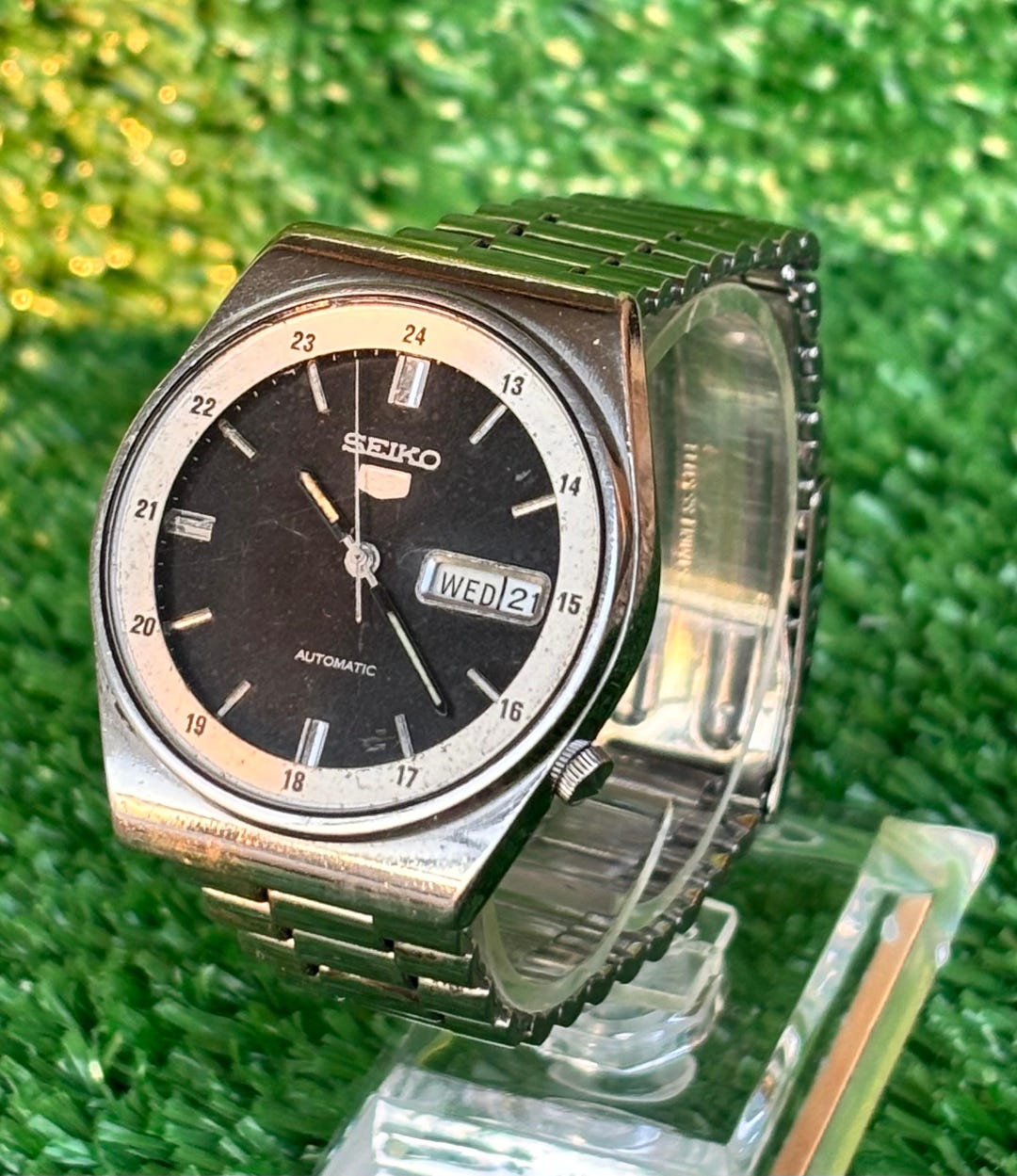Seiko 5 Automatic Original - Rare Black Dial - Vintage Watch - Made in ...
