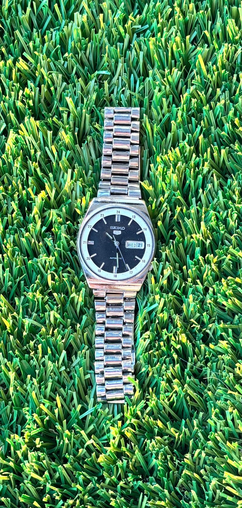 Seiko 5 Automatic Original - Rare Black Dial - Vintage Watch - Made in ...
