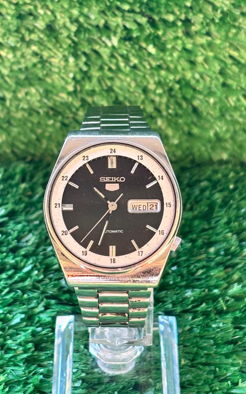 Seiko 5 Automatic Original - Rare Black Dial - Vintage Watch - Made in ...